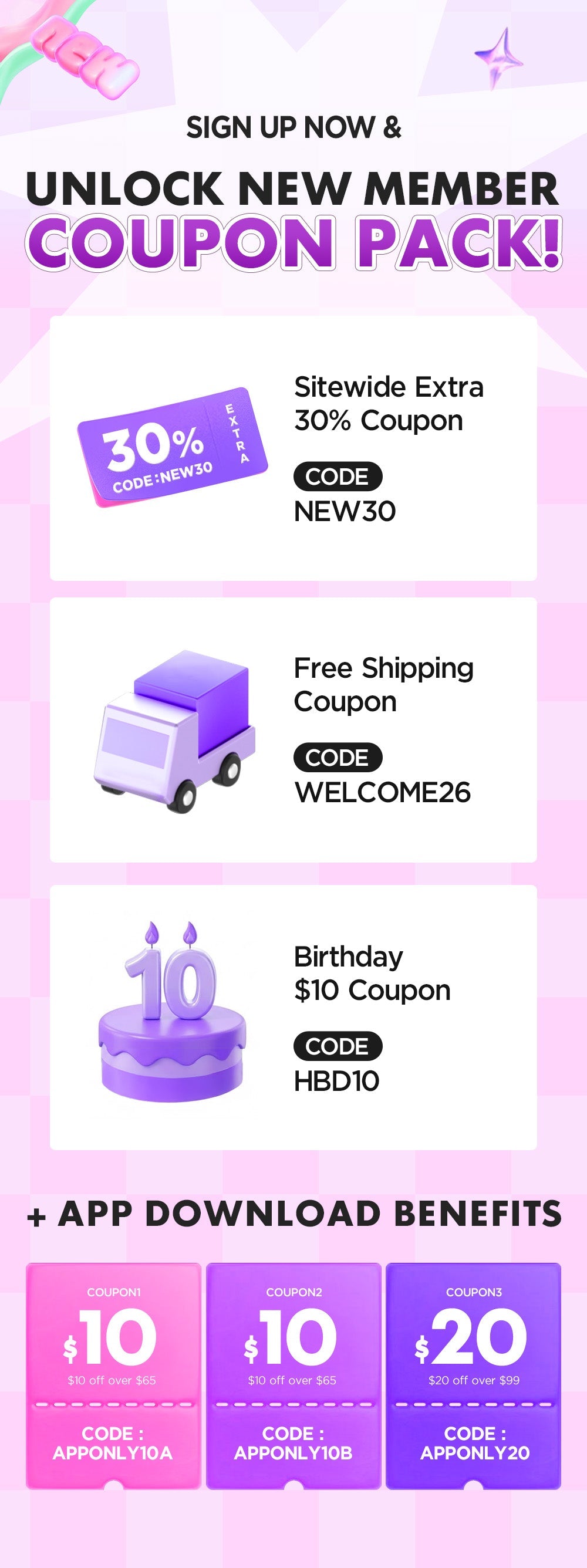 New Member Coupon Pack – MOIDA